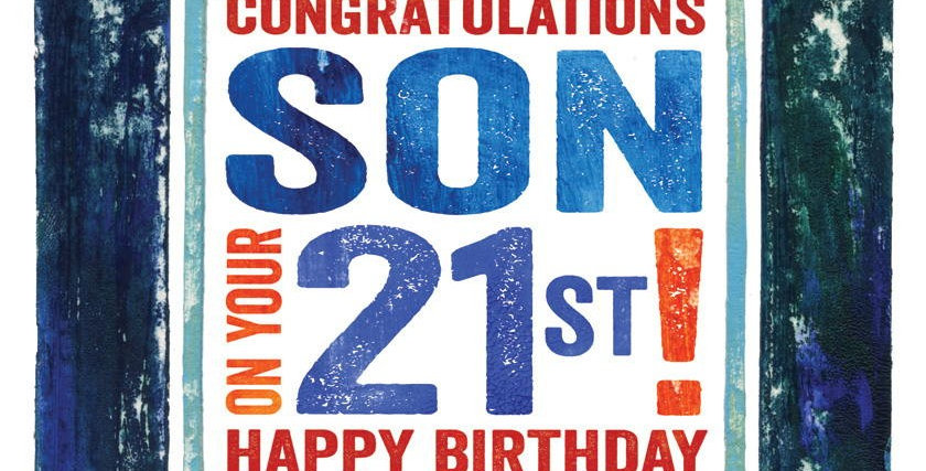 Son 21st Birthday Card Loubie Lou s son-21st-birthday-card-loubie-lou-s