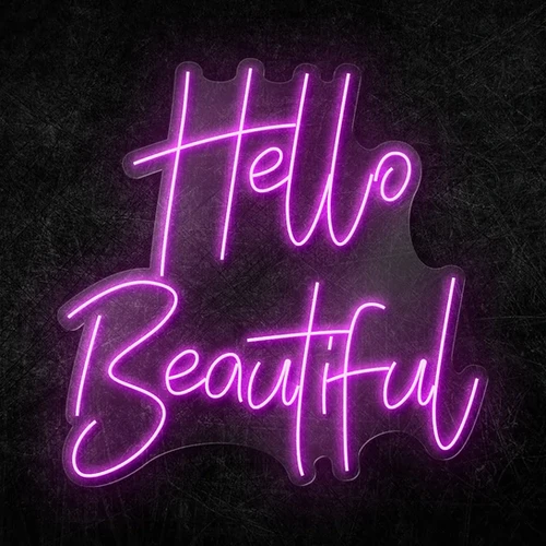 Hello Beautiful Neon LED Tabela | Neon Pleksi