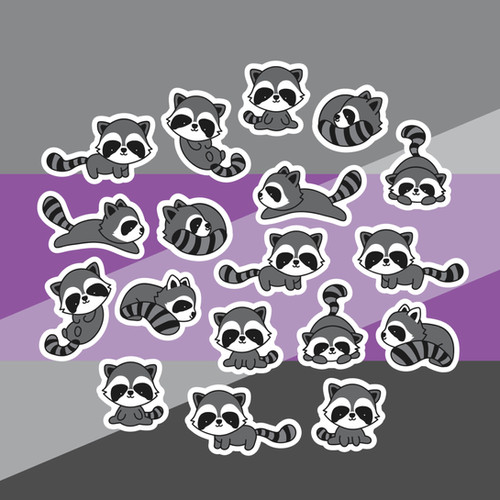 Raccoon stickers pack of 15+ | BeyondtheBoxCreation