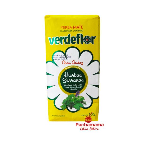 Yerba mate Verdeflor Hierbas Serranas 500g | Pachamama LatinStore