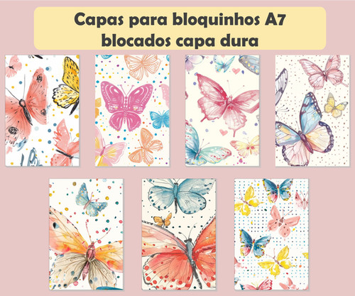 COMBO Capa para bloquinhos A7 blocados capa dura PACK 1 + PACK 2 ...