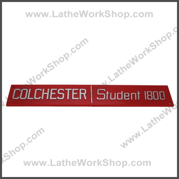 Colchester Student 1800 Gearbox Badge | Lathe Store
