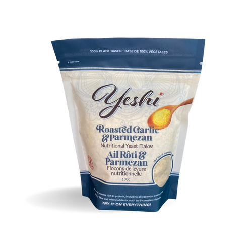 Roasted Garlic & Parmezan Nutritional Yeast Flakes | Yeshi Foods Inc.