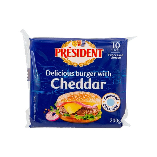 President Cheedar Cheese Slice 200g | Pablo's Global Foods