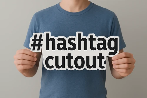 # Hashtag Cardboard Cut Out:
