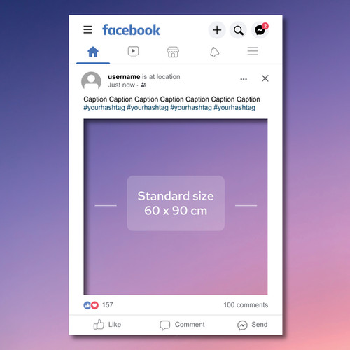 Facebook Frame Cut Out Photo Prop (60x90cm) | rspd