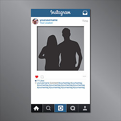 Giant Free-standing Instagram Frame Cut Out Prop INTERNATIONAL | rspd