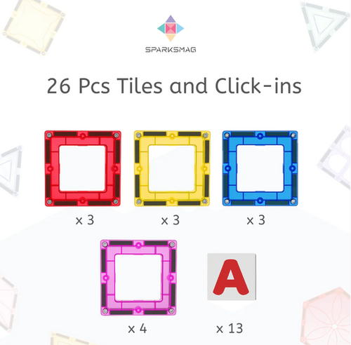 SparksMag ABC Click-in Tiles | ToddLearnPlay
