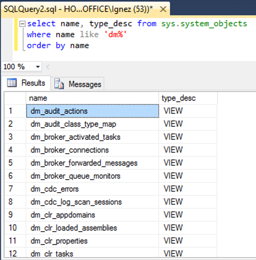 DMV's e DMF's do SQL Server 2008 e posteriores