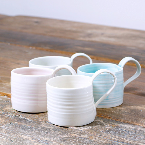 Small Coffee Cup Hand Thrown Porcelain Mug from Gemma Wightman Ceramics