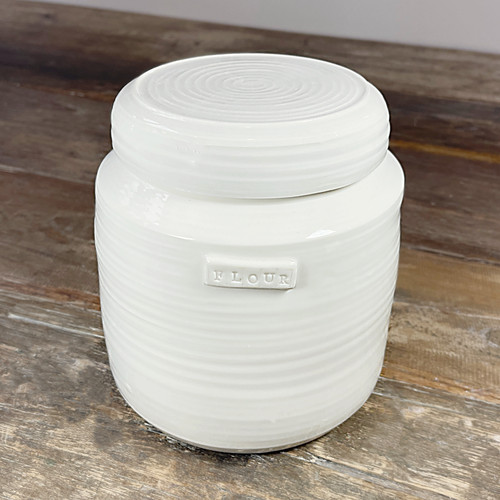 Elegant Handmade Porcelain Flour Storage Jar Caddie by Gemma Wightman ...
