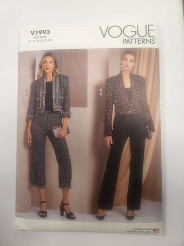 Vogue Patterns V1993 Misses Jacket and Pants | FAB FABRICS