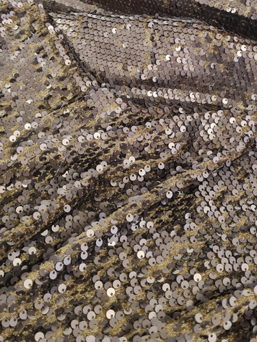 Velvet Sequin Golden Brown | FAB FABRICS