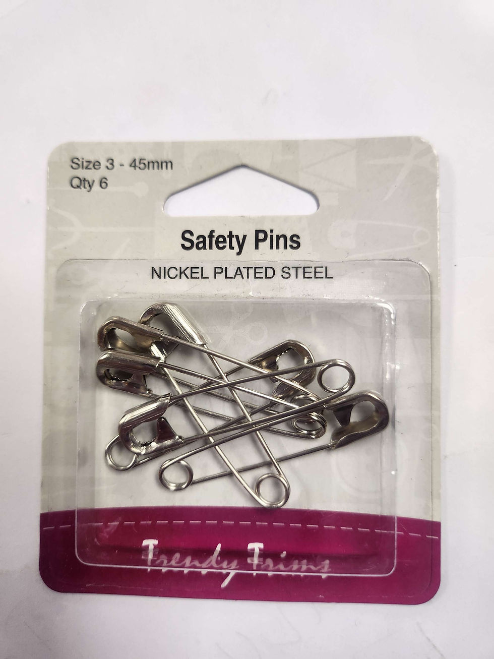 Safety Pins Size 3 - 45mm | FAB FABRICS
