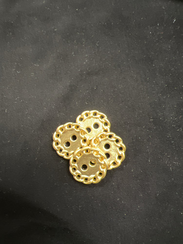 Abbey Matt Gold 2 Hole Button 22mm | FAB FABRICS