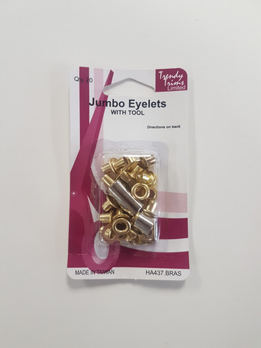 Jumbo Eyelets with Tool Brass | FAB FABRICS