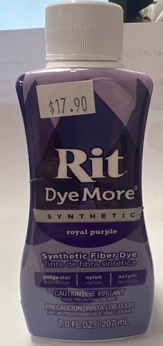 Rit Dye More Synthetic Fiber Royal Purple Liquid Dye 207ml | FAB FABRICS
