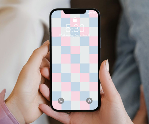 Pastel Checkers Wallpaper | Digital Download | Magnet Mingle