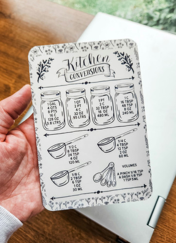 Kitchen Conversion Chart | Country Floral | Magnet Mingle