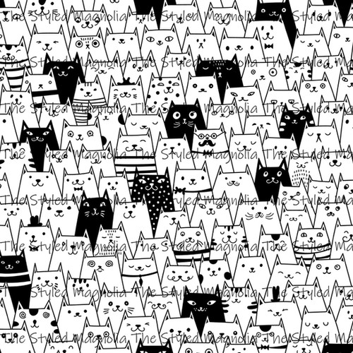 PICK-A-PRINT: MONOCHROME TINY CATS | The Styled Magnolia