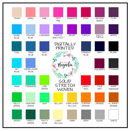 DIGITALLY PRINTED SOLIDS STRETCH WOVEN SWATCH CARD | The Styled Magnolia