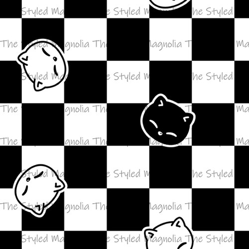 REMNANT: 18IN WPC - CHECKERED CAT | The Styled Magnolia