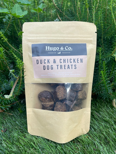 Hugo & Co Natural Gourmet Dog Treats - Duck & Chicken | Happy Buddys