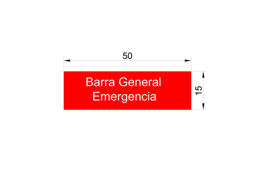 Rotulo Barras General De Emergencia 50x15 mm (Roja) | Inse Ventas