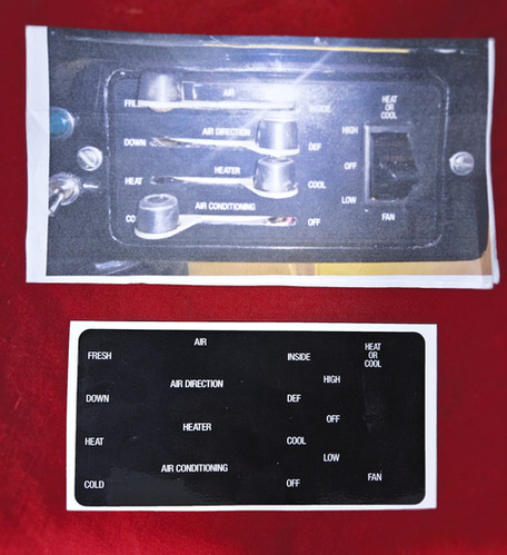 KENWORTH W900A REPLACEMENT HEATER CONTROL LABEL | Keeler Restoration
