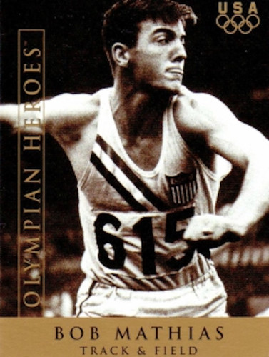 Bob Mathias Olympian Heroes Trading Card | Tulare Historical