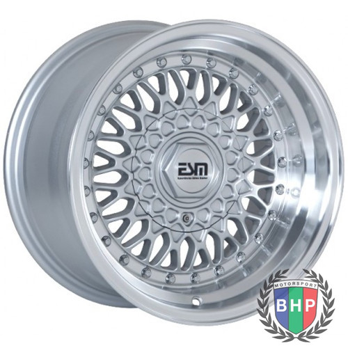 Aros ESM tipo BBS ERS color plateado con pestaña pulida 15, 16 o 17 ...