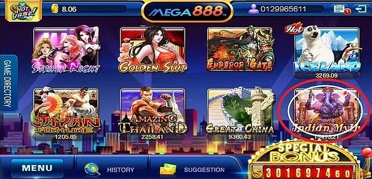 India | slot game | Mega888