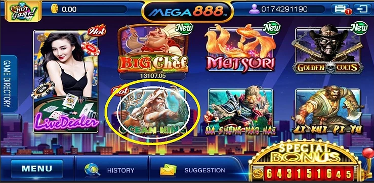 Ocean King | fishing game | Mega888
