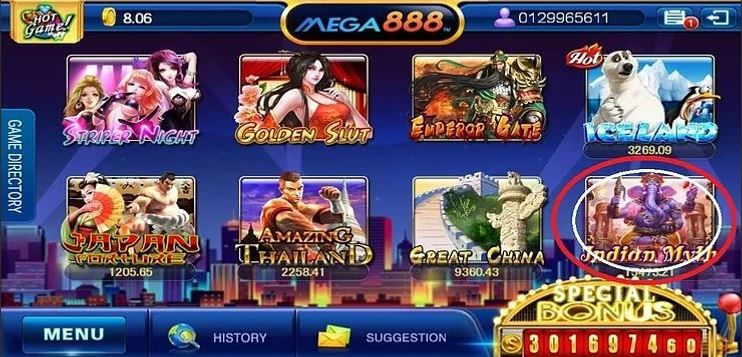 India | slot game | Mega888