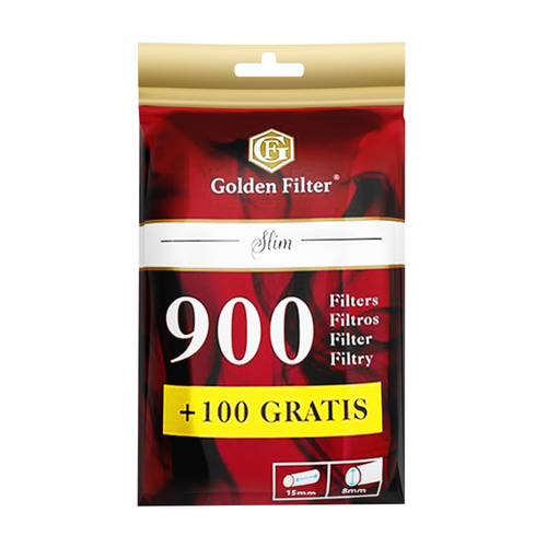 Filtros Slim Golden Filter - 1000 unid | lamano-world