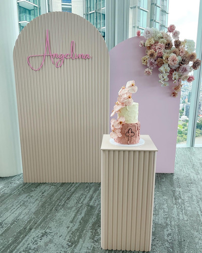 Nude Fluted Arch | LUXE Designs &Events