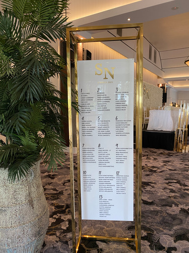 Gold Stand Seating Chart | LUXE Designs &Events