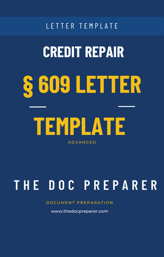 609 Letter Template | The Doc Preparer