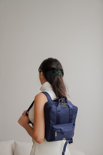 Effie Mini Backpack (Navy) | thegreyspace.co