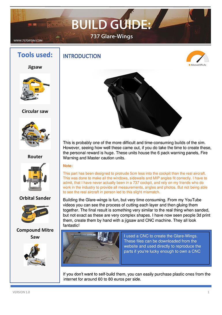 Boeing 737 Complete Front Section (MIP) Build Guide & Plans | The Sim