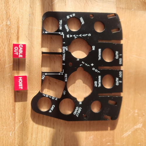 AW139 Collective Faceplate & Button Decals | 737DIYSIM