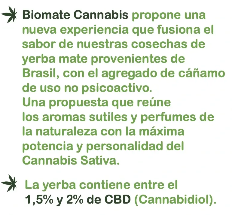 CBD URUGUAY | YERBA BIOMATE CON CANNABIS CBD 2% - 1 KG