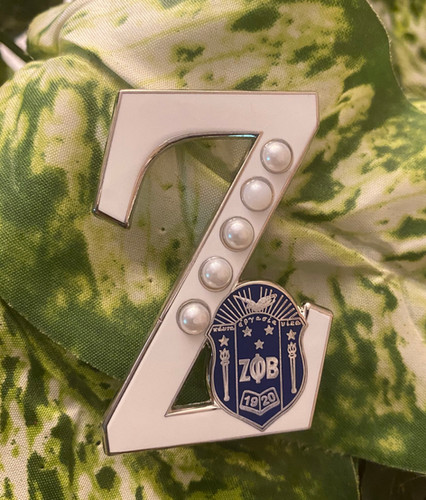 Zeta Phi Beta blue Shield "white Z" Lapel Pin w/blue shield ...