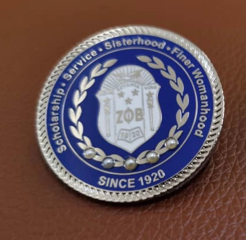 Zeta White Shield Executive Lapel Pin | ilovegreekstuff