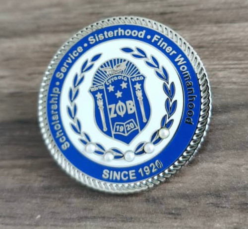 Zeta Shield Executive Lapel Pin | ilovegreekstuff