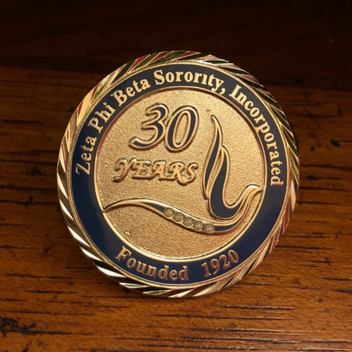 Zeta 30 Year Anniversary Lapel Pin | ilovegreekstuff