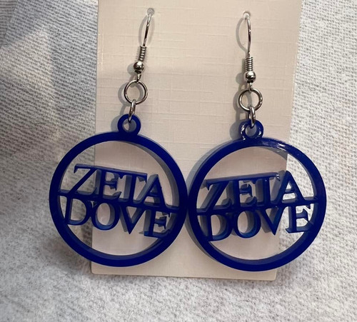 Zeta Dove Earrings | ilovegreekstuff
