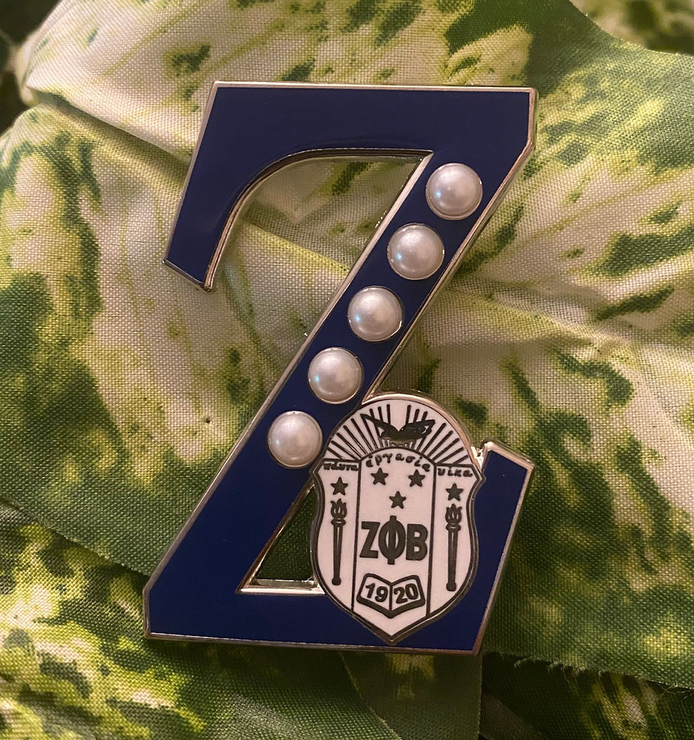 Zeta Phi Beta Shield "Z" Pin | ilovegreekstuff