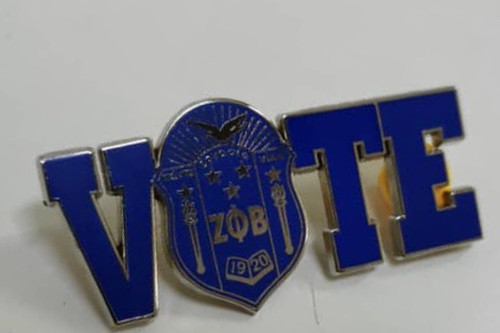 PREORDER- Zeta Shield Vote Lapel Pin | ilovegreekstuff