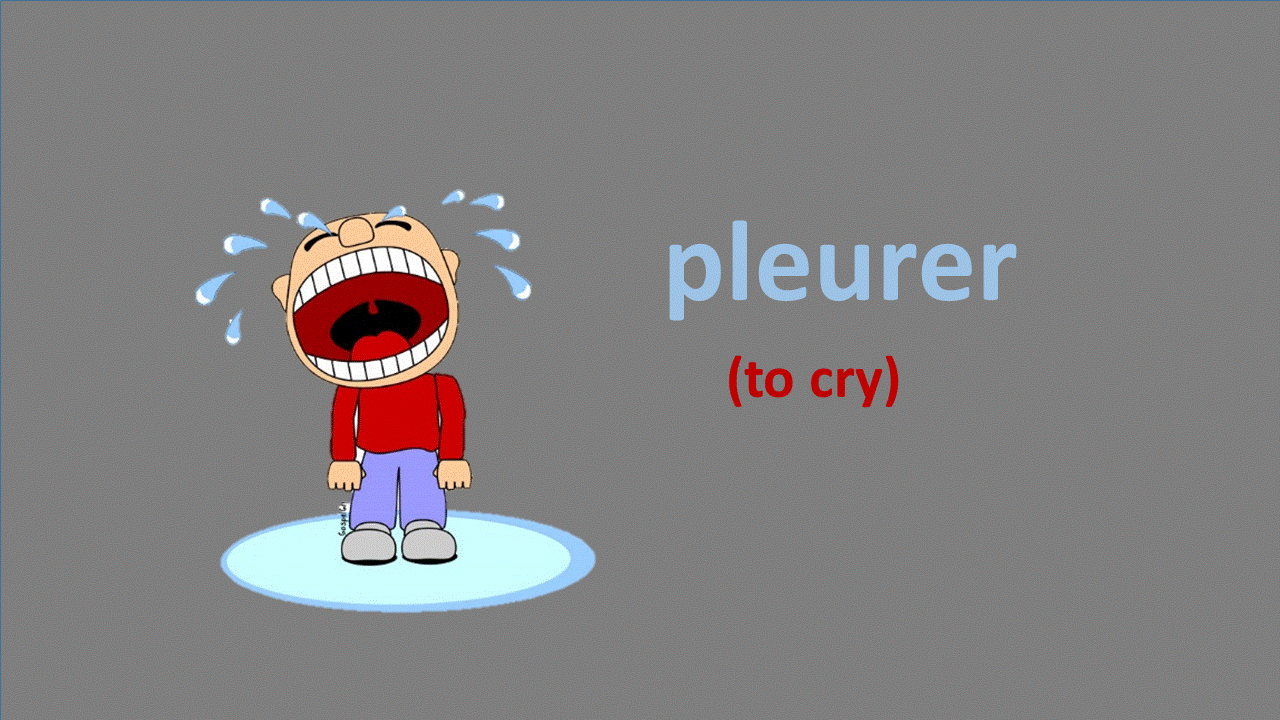 Image Clipart Pleurer Conjugation